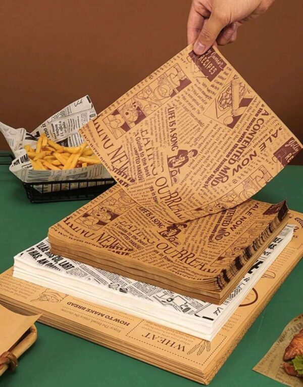 Custom Printed Parchment Paper For Restaurants & Cafes